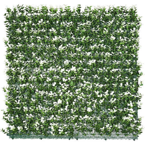 16 20" x 20" Artificial Boxwood Panel with Cover Back Hedge Topiary ...
