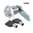 16/20mm Cam Lock Door Barrel Drawer Cabinet Mail Box Locker Cupboard ...