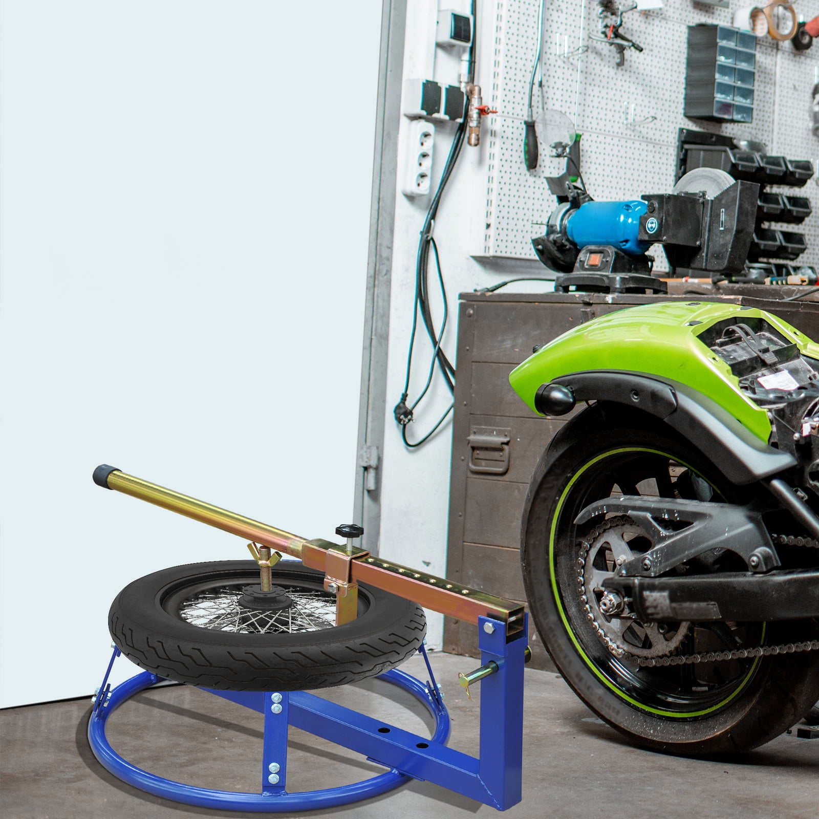 16"-22" Diameter Portable Motorcycle Tire Changing Stand with ...