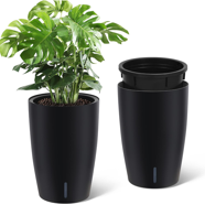 Large Outdoor Tall Planter Flower Pots, 23" Tapered Front Porch Decor ...