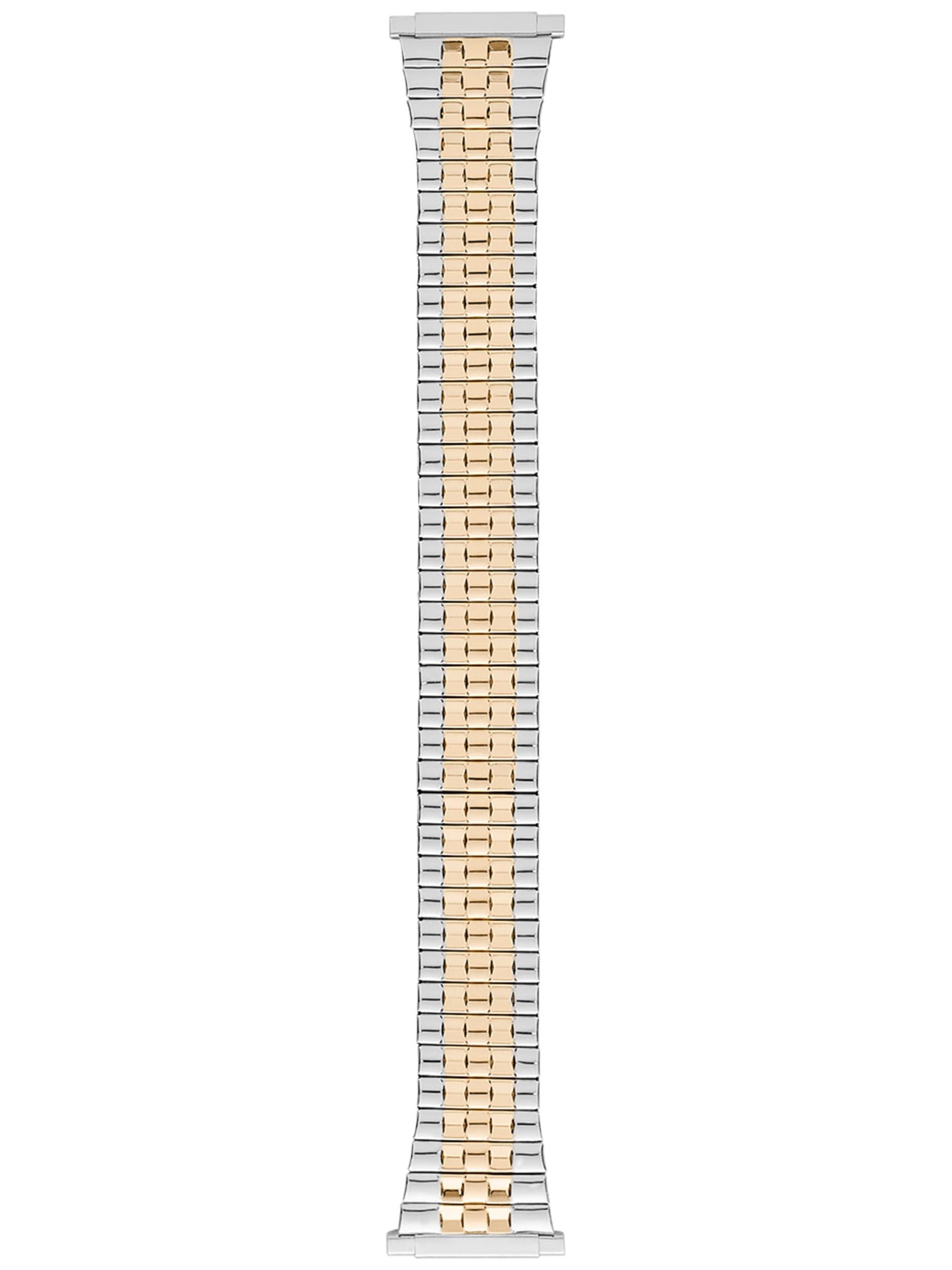 16-22mm Two-Tone Unisex Silver and Gold Stainless Steel Expansion Watch ...