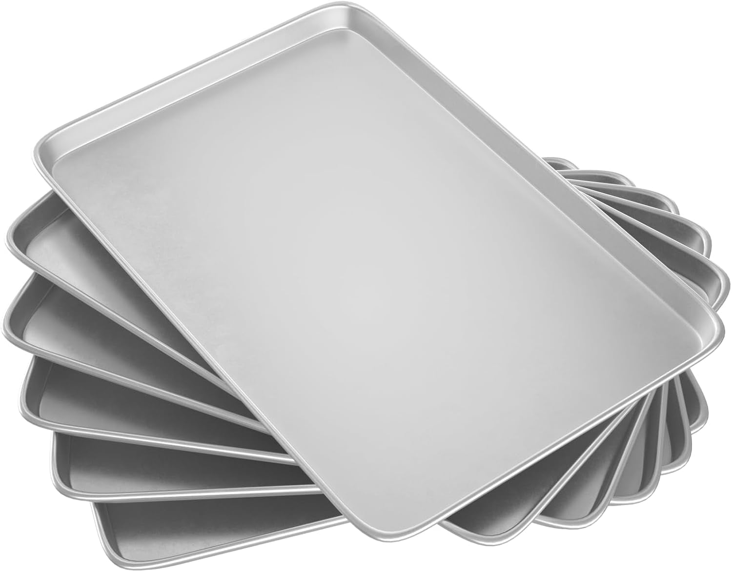 16× 24 Inch Cookie Sheet Pans Set of 6-Baking Tray Jelly Roll Pan Set ...