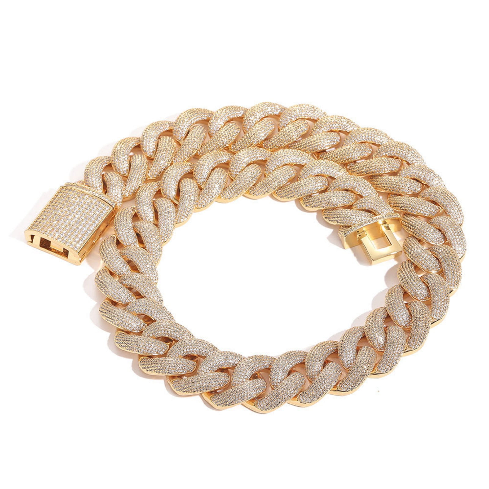 16-24 Inch Extra Shiny Miami Cuban Link Chain for Men, Width 25MM Men ...