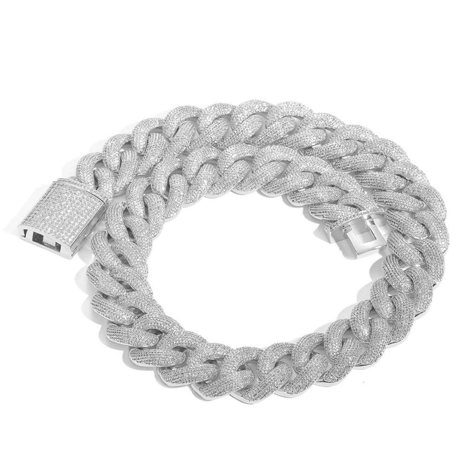 16-24 Inch Extra Shiny Miami Cuban Link Chain for Men, Width 25MM Men ...