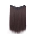 16-24" Long Straight Hair Extensions One Piece V-Shaped Clip In Hair ...
