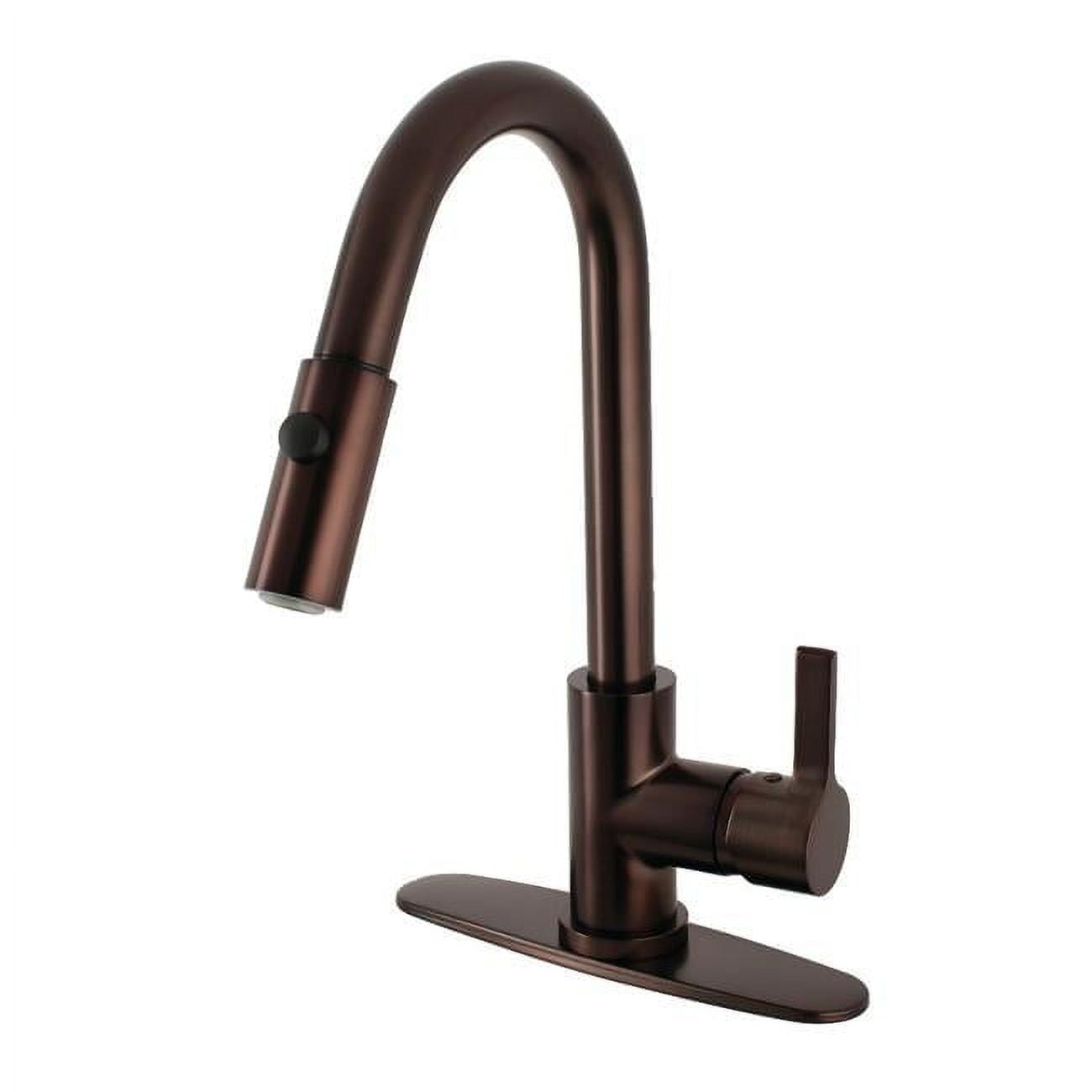 16.25 in. Continental Single-Handle Pull-Down Kitchen Faucet, Oil ...