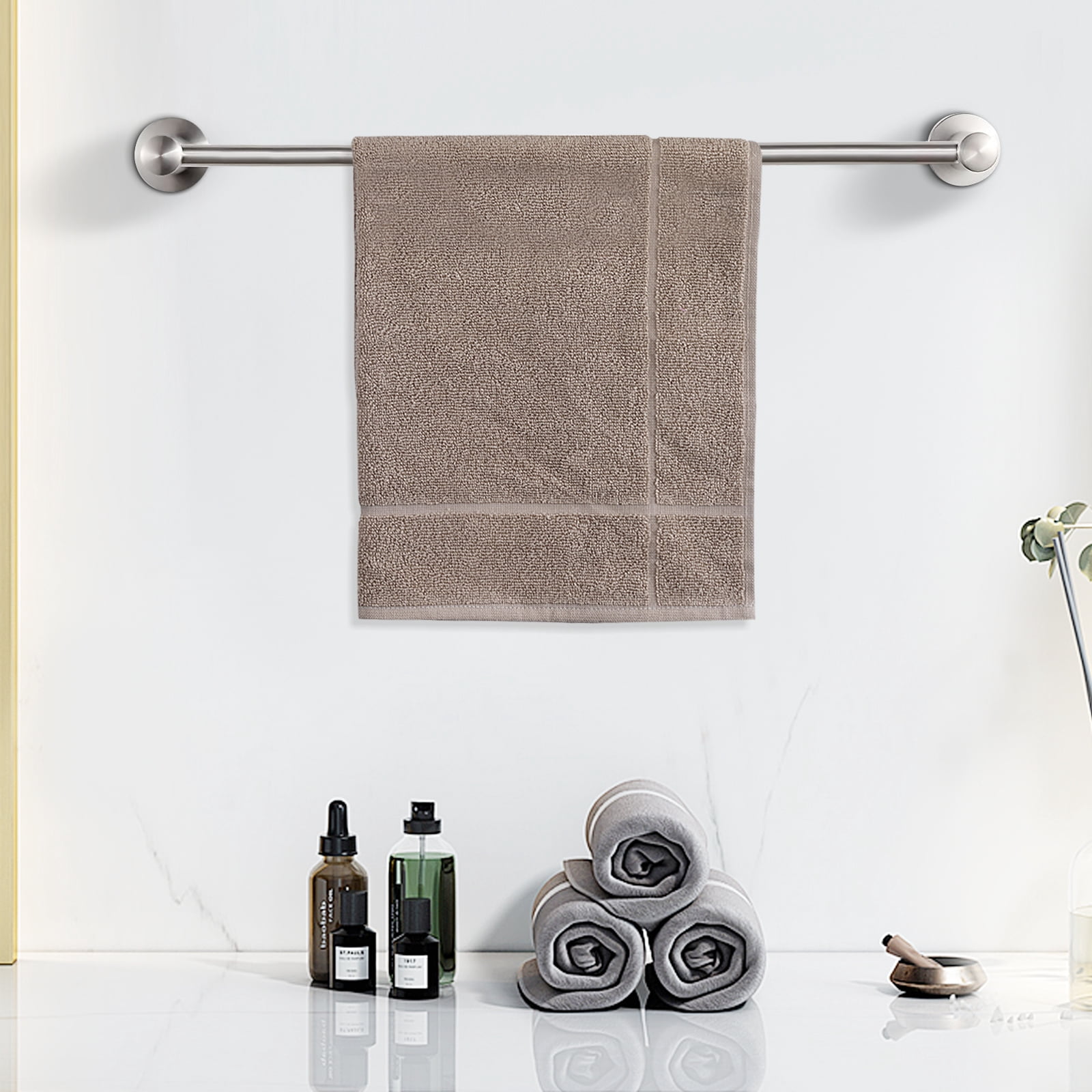 16-27Inch Towel Bar, Adjustable Expandable Bathroom Towel Holder ...