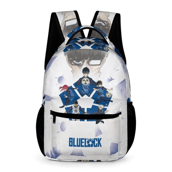 16.2In BLUE Ball LOC-,K Backpack with Front Pocket Cartoon Backpacks ...