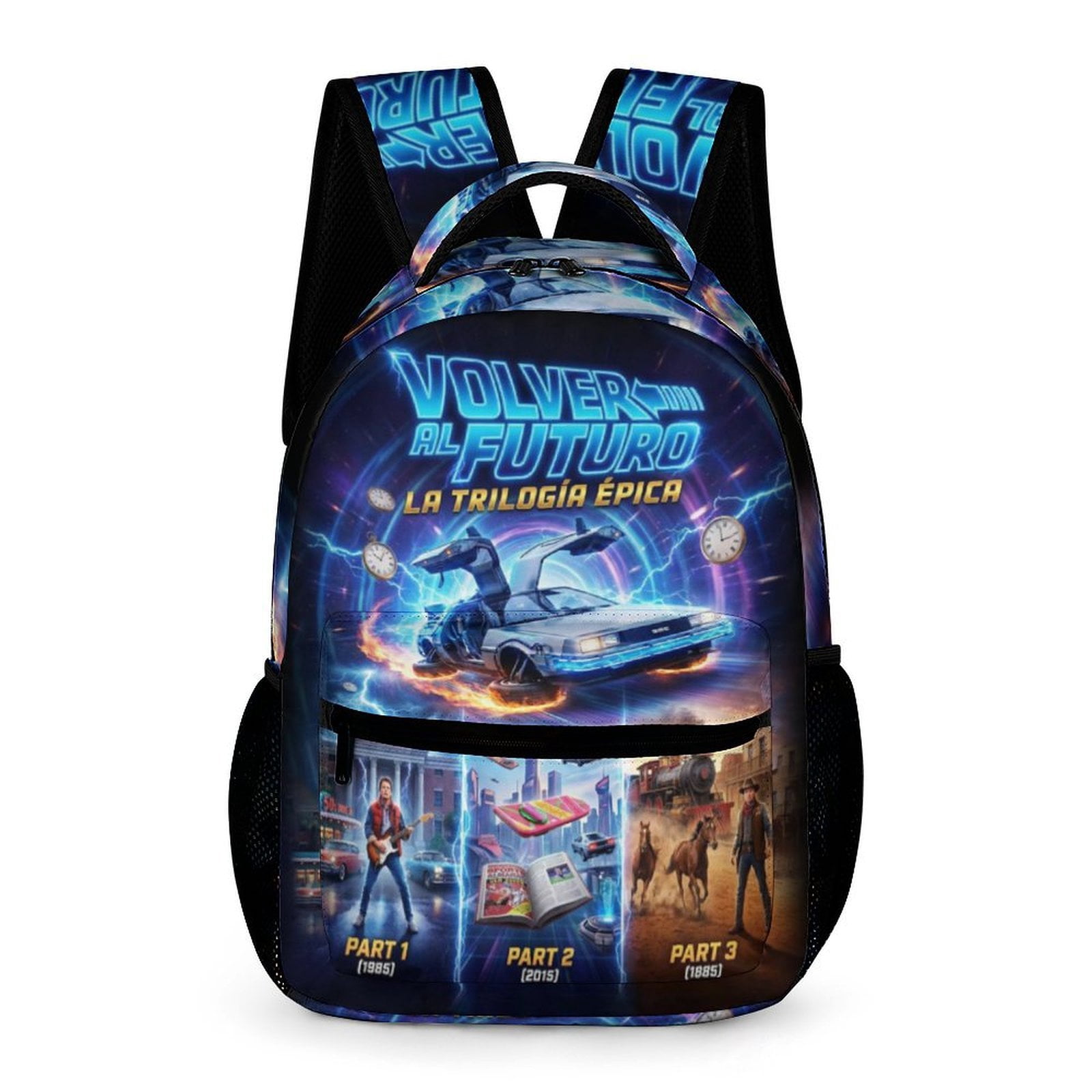 16.2In Back T0 Movie Future Backpack with Front Pocket Cartoon ...