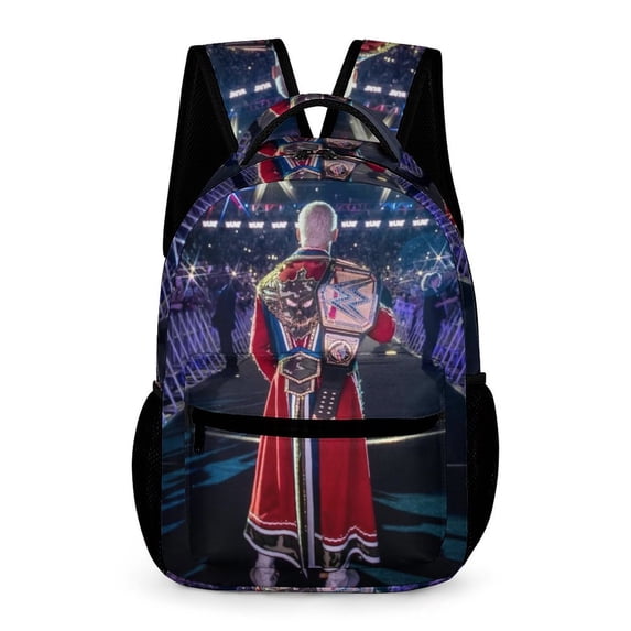 16.2In Co-dy Wrestler Rh0d Backpack with Front Pocket Cartoon Backpacks ...