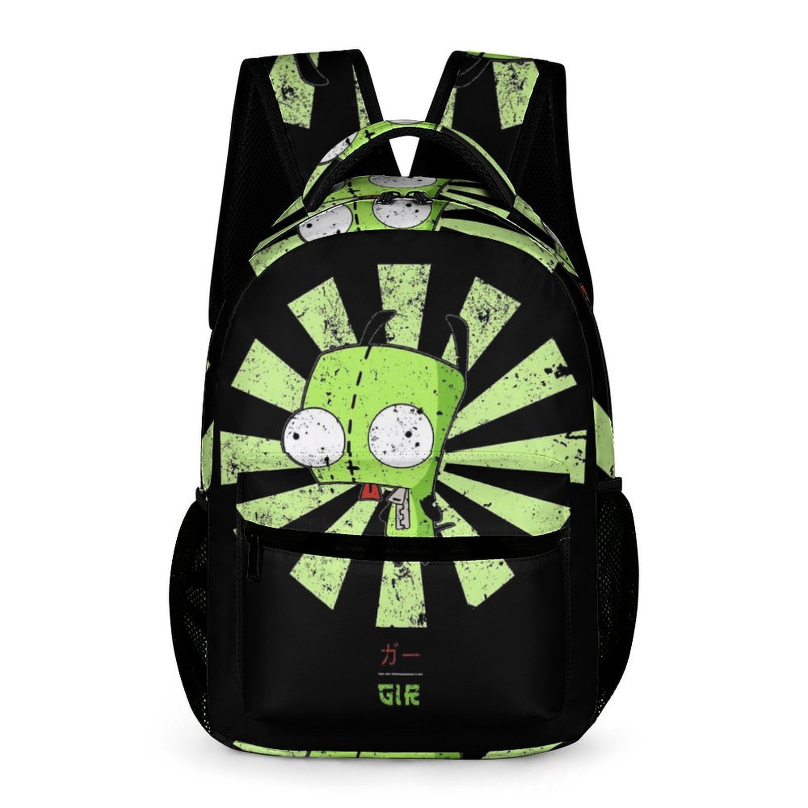 16.2In Inva-der Monster Z1m Gir Backpack with Front Pocket Cartoon ...