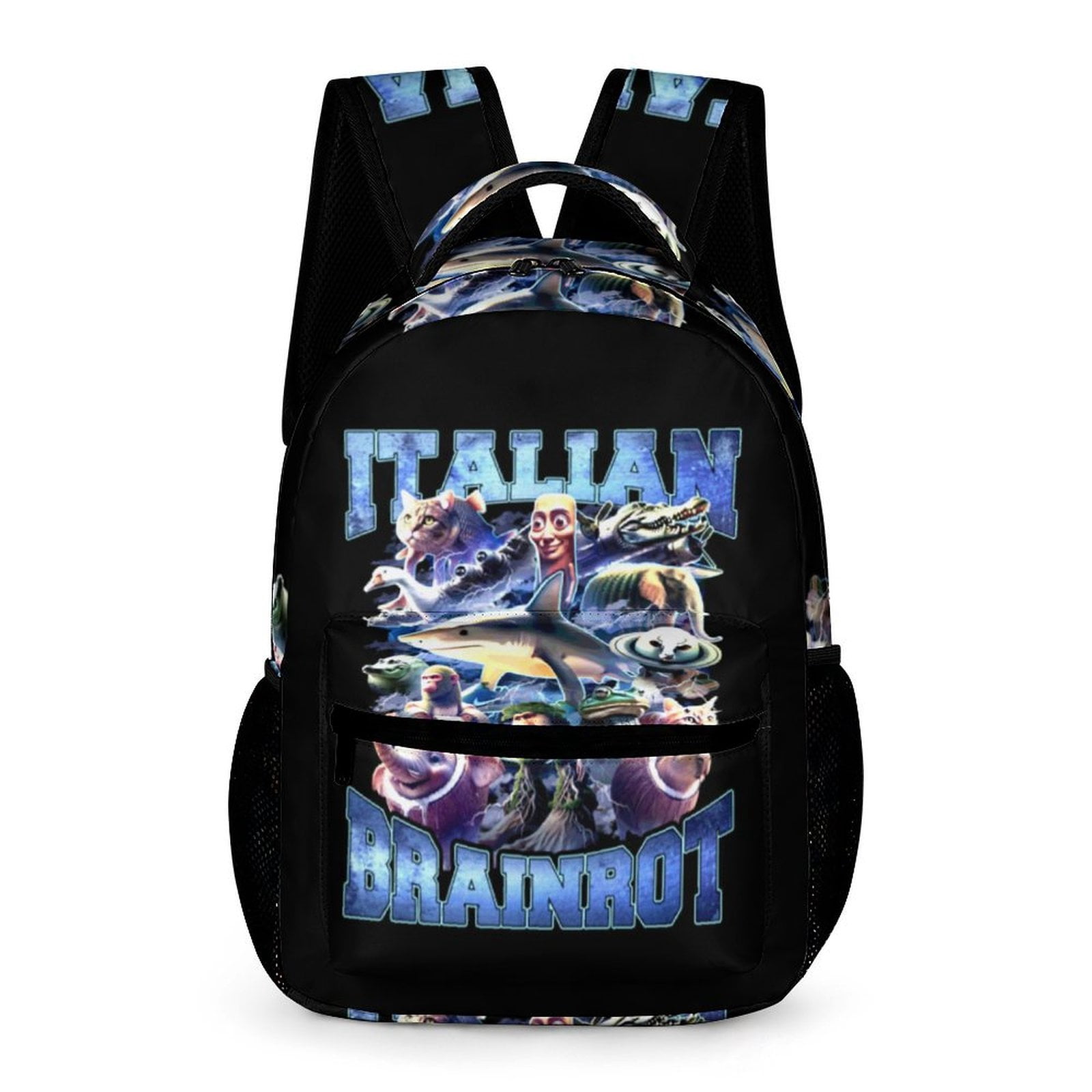 16.2In Italian Animal Brainro Backpack with Front Pocket Cartoon ...
