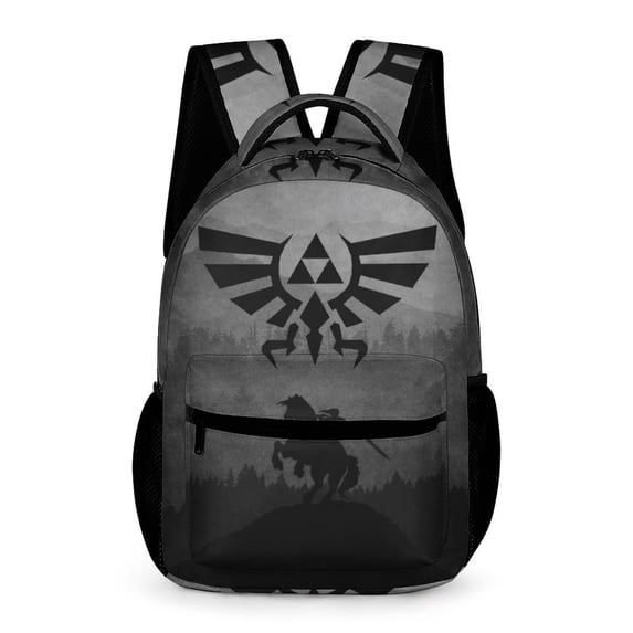16.2In Le-Gend 0f Zel-,Da0 Backpack with Front Pocket Cartoon Backpacks ...
