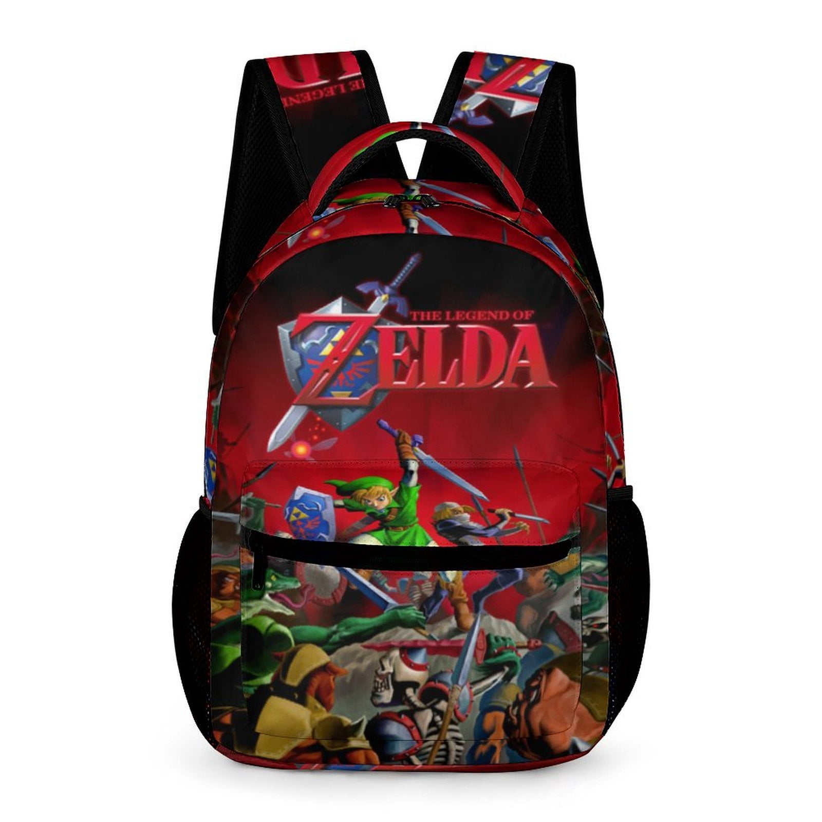 16.2In Le-Gend 0f Zel-,Da0 Backpack with Front Pocket Cartoon Backpacks ...