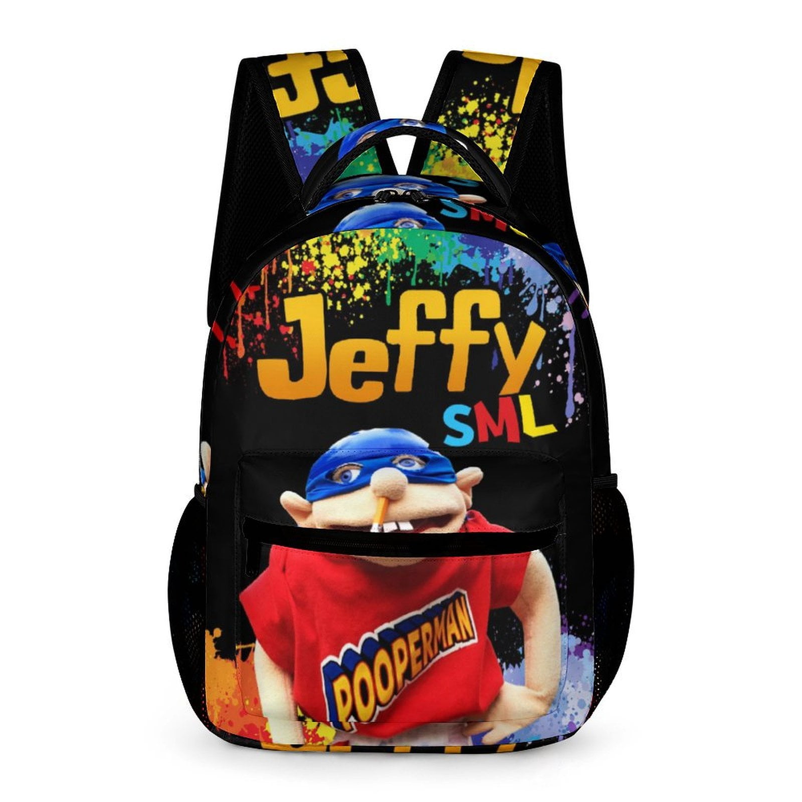 16.2In Sml Cartoon Jef-,fy Backpack with Front Pocket Cartoon Backpacks ...