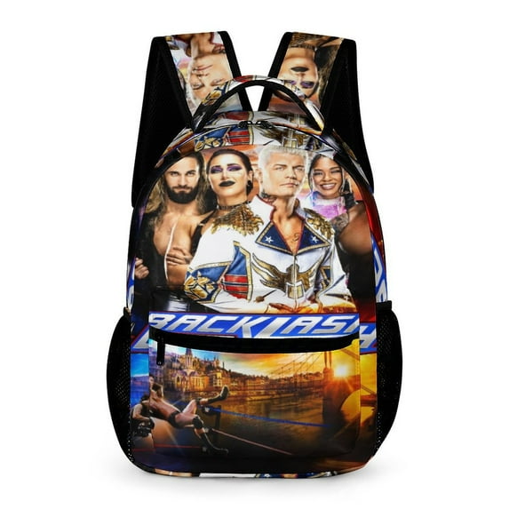 16.2In Wres-Tler-W,W-E Backpack with Front Pocket Cartoon Backpacks ...