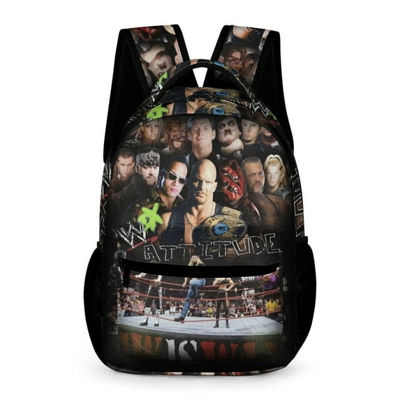 16.2In Wres-Tler-W,W-E Backpack with Front Pocket Cartoon Backpacks ...