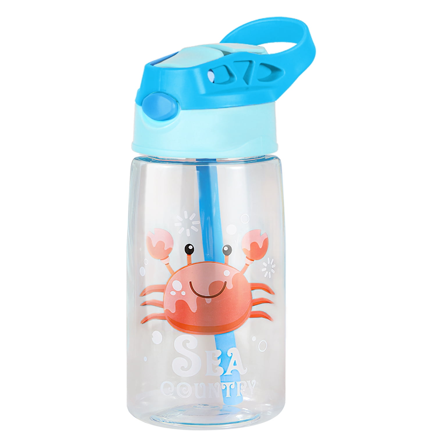 16.2Oz TeqHome Leak-proof Kids Water Bottle with Straw Portable Water ...