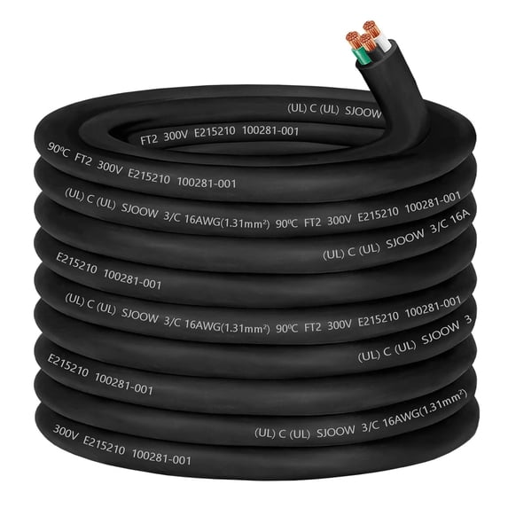 16/3 Wire SJOOW 16 AWG 3 Conductor Control Cable,16 Gauge 300V SJOOW ...