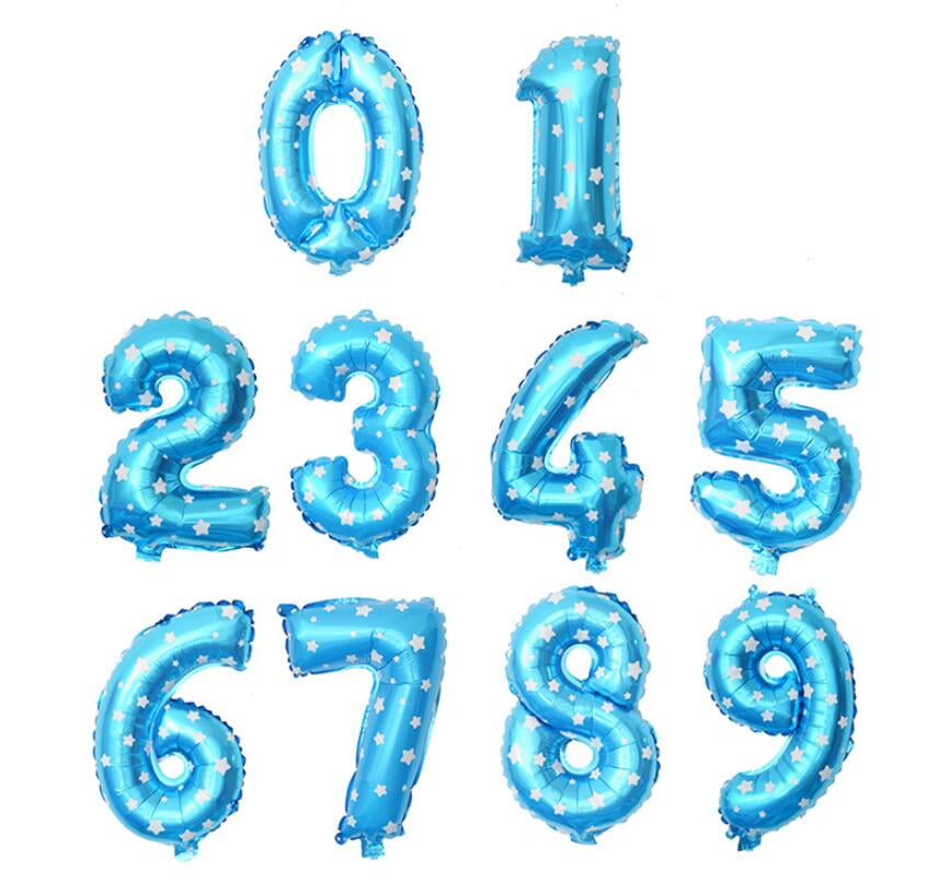 16 32 Inch Foil Birthday Balloons Number Ballon Figures Wedding Happy ...