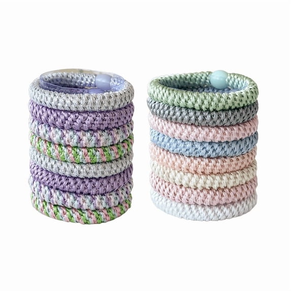16/32 Pcs Soft Hair Ties Multicolor Hair Ties No Damage Personalized ...