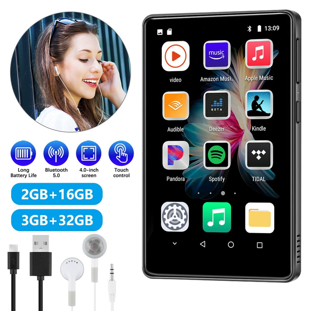 16/32GB MP3 MP4 Player 4 Inch Touch Screen Bluetooth WiFi Android ...