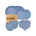 16/32PC Wheat Straw Dinnerware Set - Service for 4/8 Unbreakable Plate/Bowl/Cup - Walmart.com