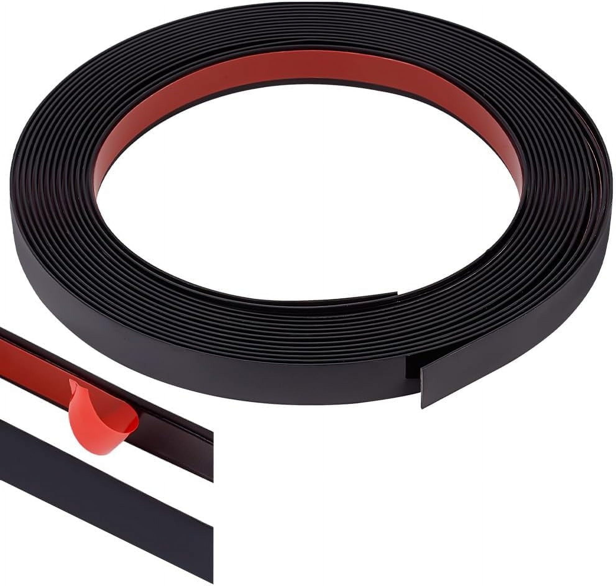 16.4 Feet PVC Edge Banding Black Self Adhesive Veneer Edging Flexible ...
