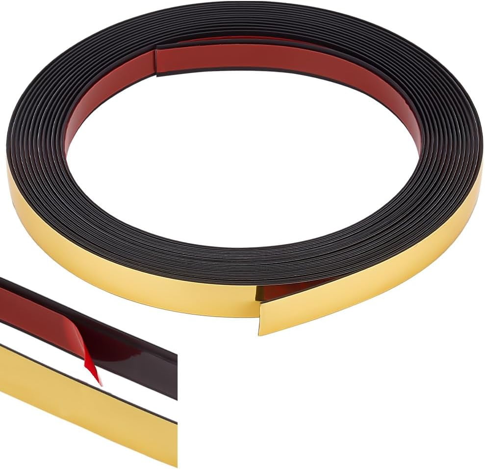 16.4 Feet PVC Edge Banding Gold Self Adhesive Veneer Edging Flexible ...