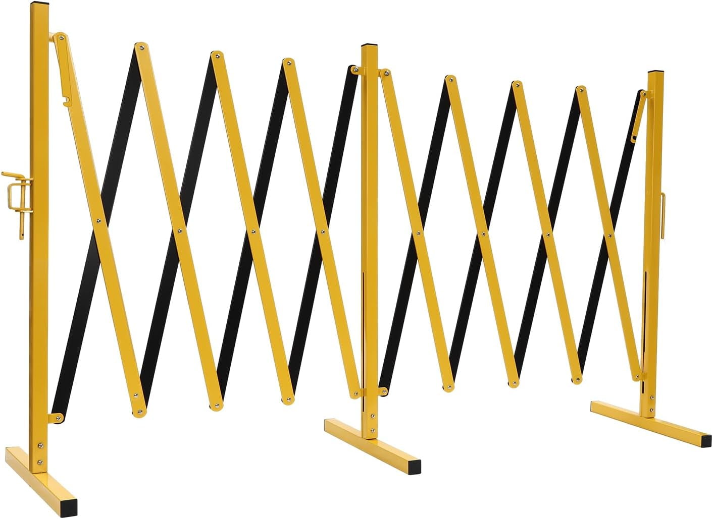 16.4 Ft Expandable Metal Barrier Gate, Folding Security Gate Safety ...