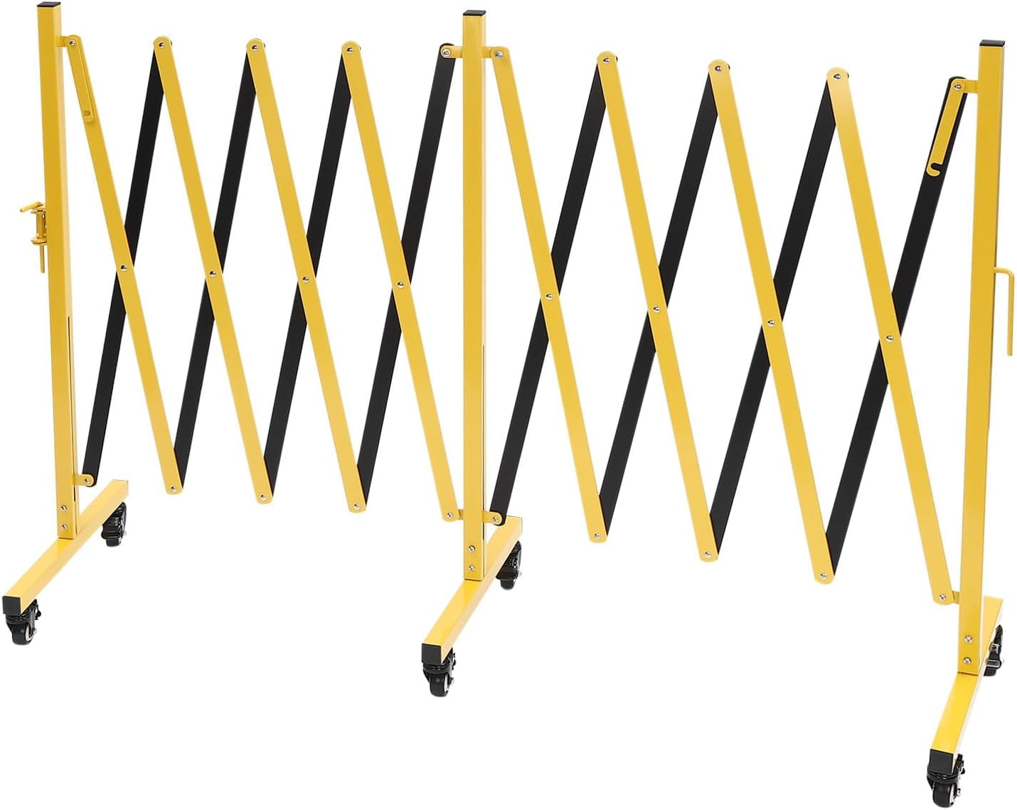 16.4 Ft Expandable Metal Barrier Gate with Casters, Folding Security ...