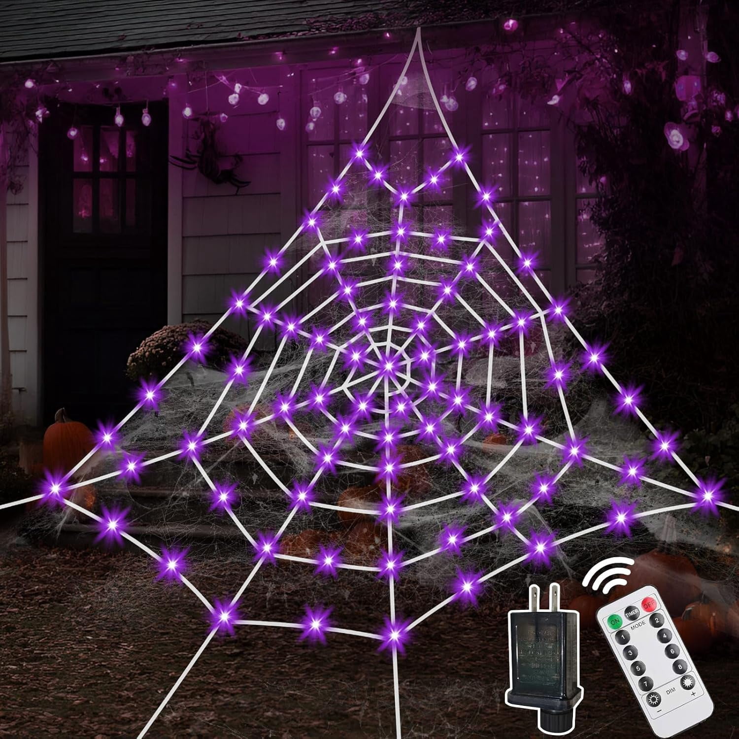 16.4 Ft Halloween Decorations Outdoor Spider Web, Giant Spider Webs ...