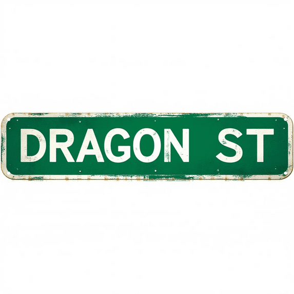 16*4 Inch DRAGON ST Tin Sign - Hippie Room Decor Trippy Outdoor Decor ...