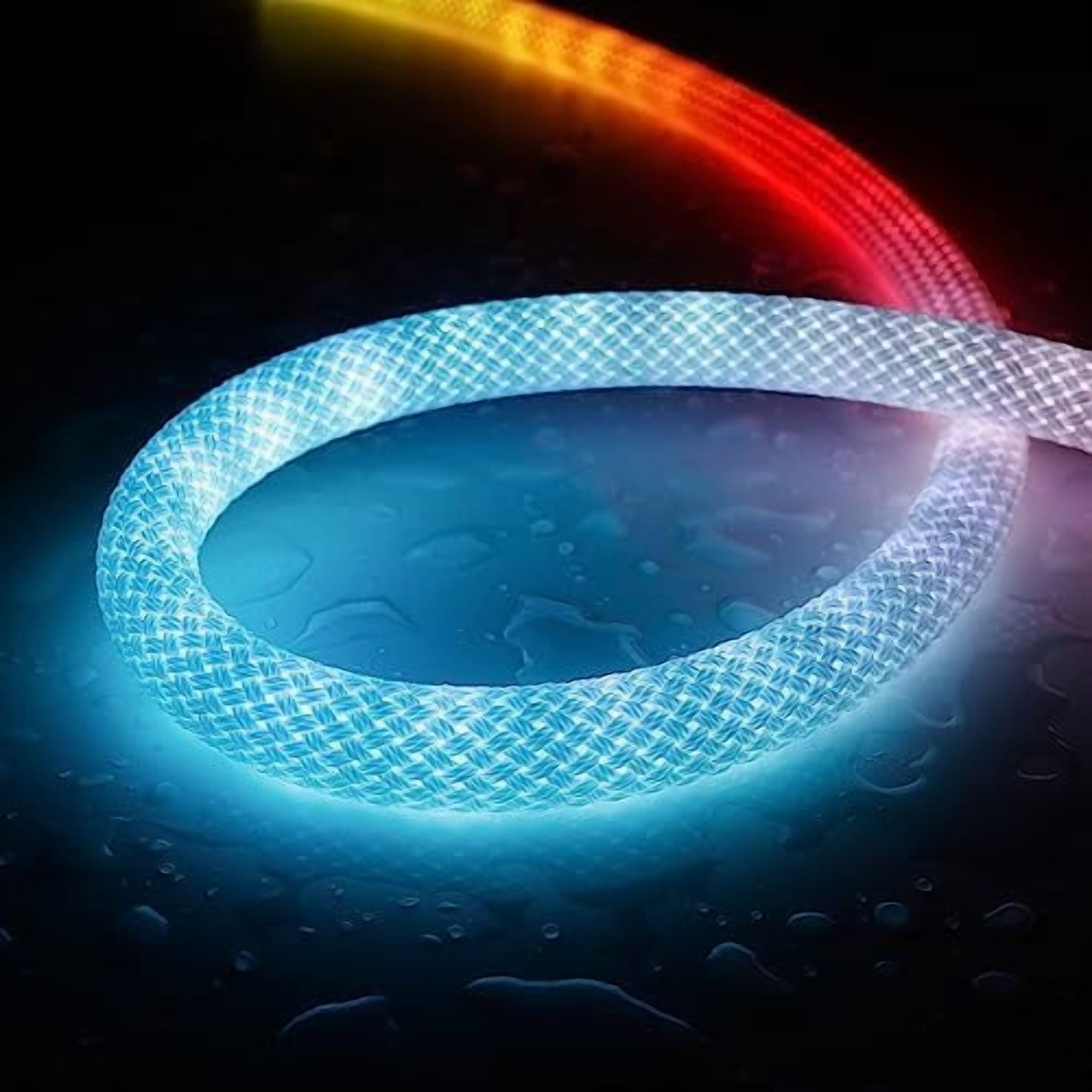 16.4FT 360 Degree Round Reticulate Pattern Neon LED Strip 50Leds/m Smart RGB+IC Flexible Silicon ...