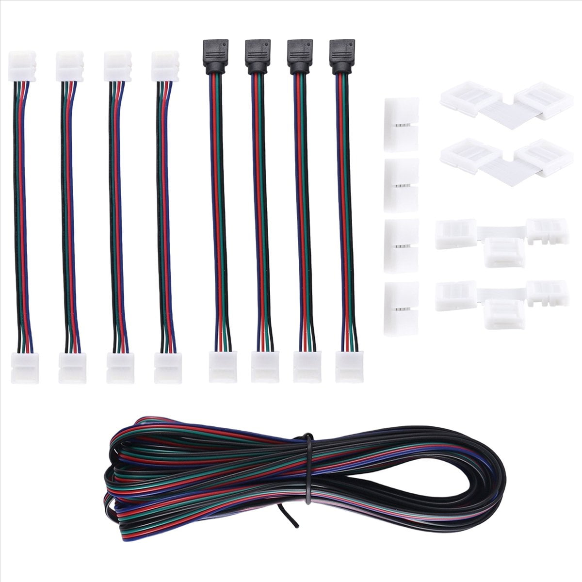 16.4FT(5M) 4-Pin RGB LED Strip Extension Cable,LED Strips Connectors ...