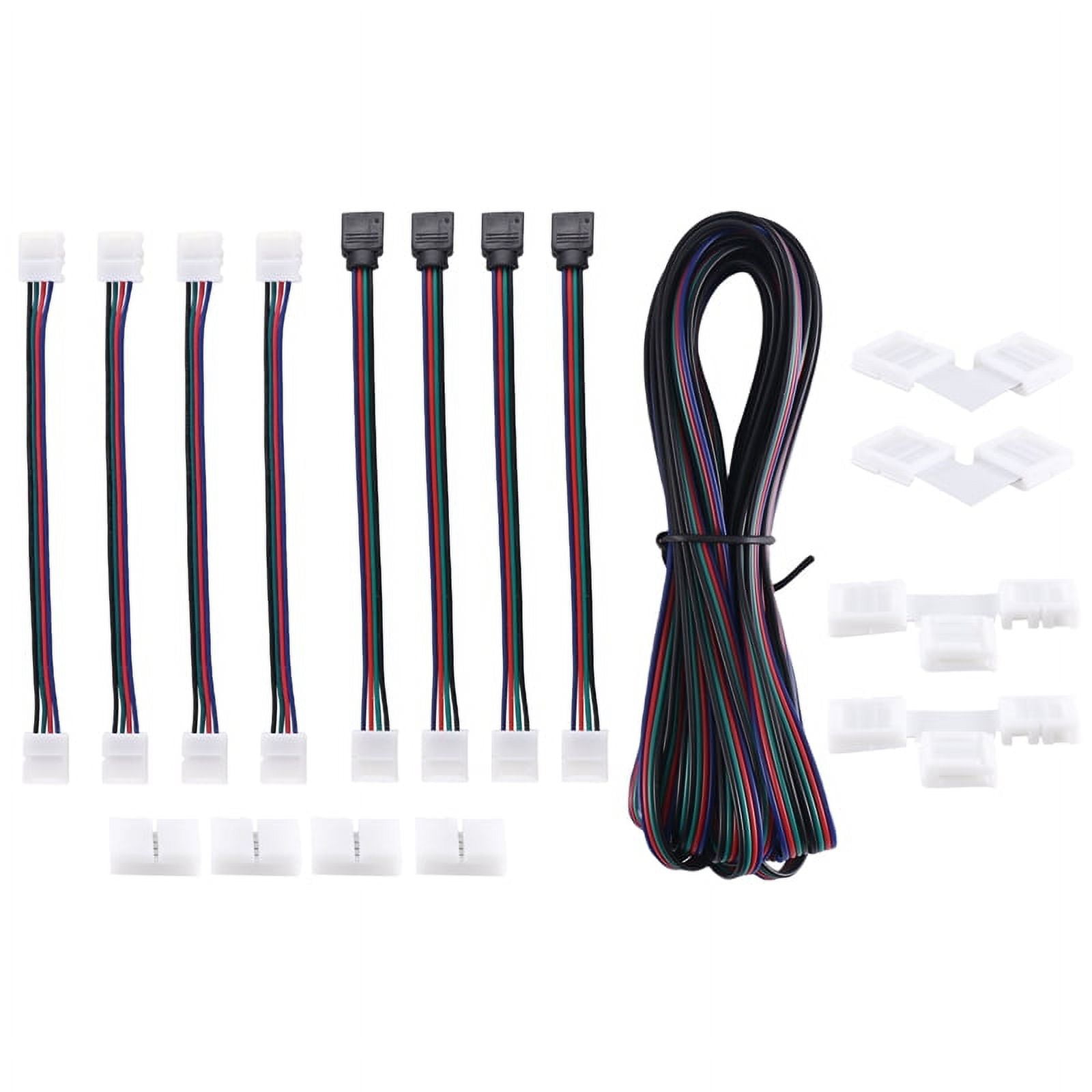 16.4FT(5M) 4-Pin RGB LED Strip Extension Cable,LED Strips Connectors ...