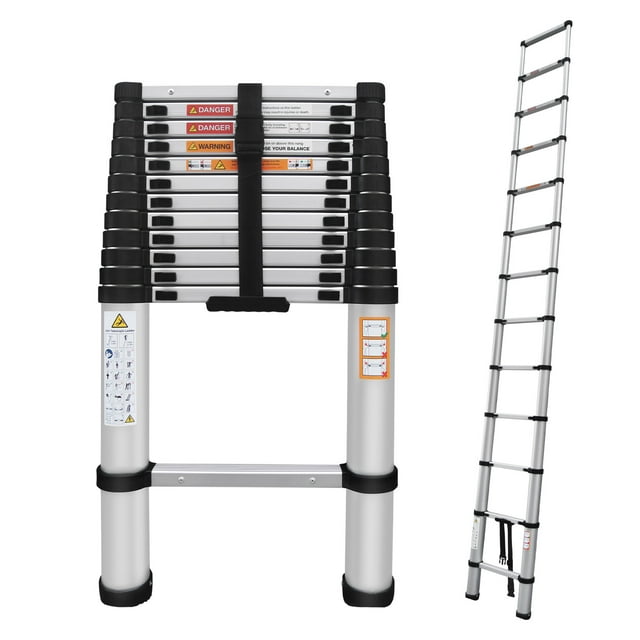 16.4FT 5M Telescoping Ladder Aluminum Multi-purpose Extension Ladder ...