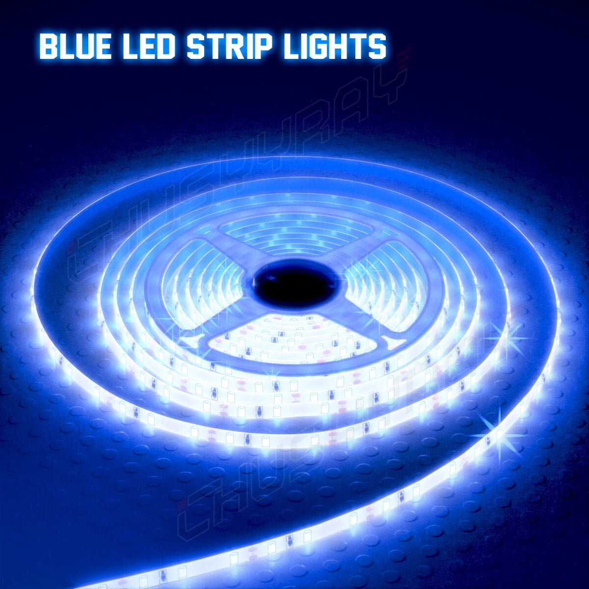 16.4FT Flexible Blue LED SMD Strip Light Remote Fairy Lights Room TV ...