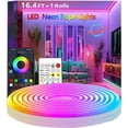 16.4FT Neon Rope Lights,Flexible Led Rope Light Control with App/Remote ...