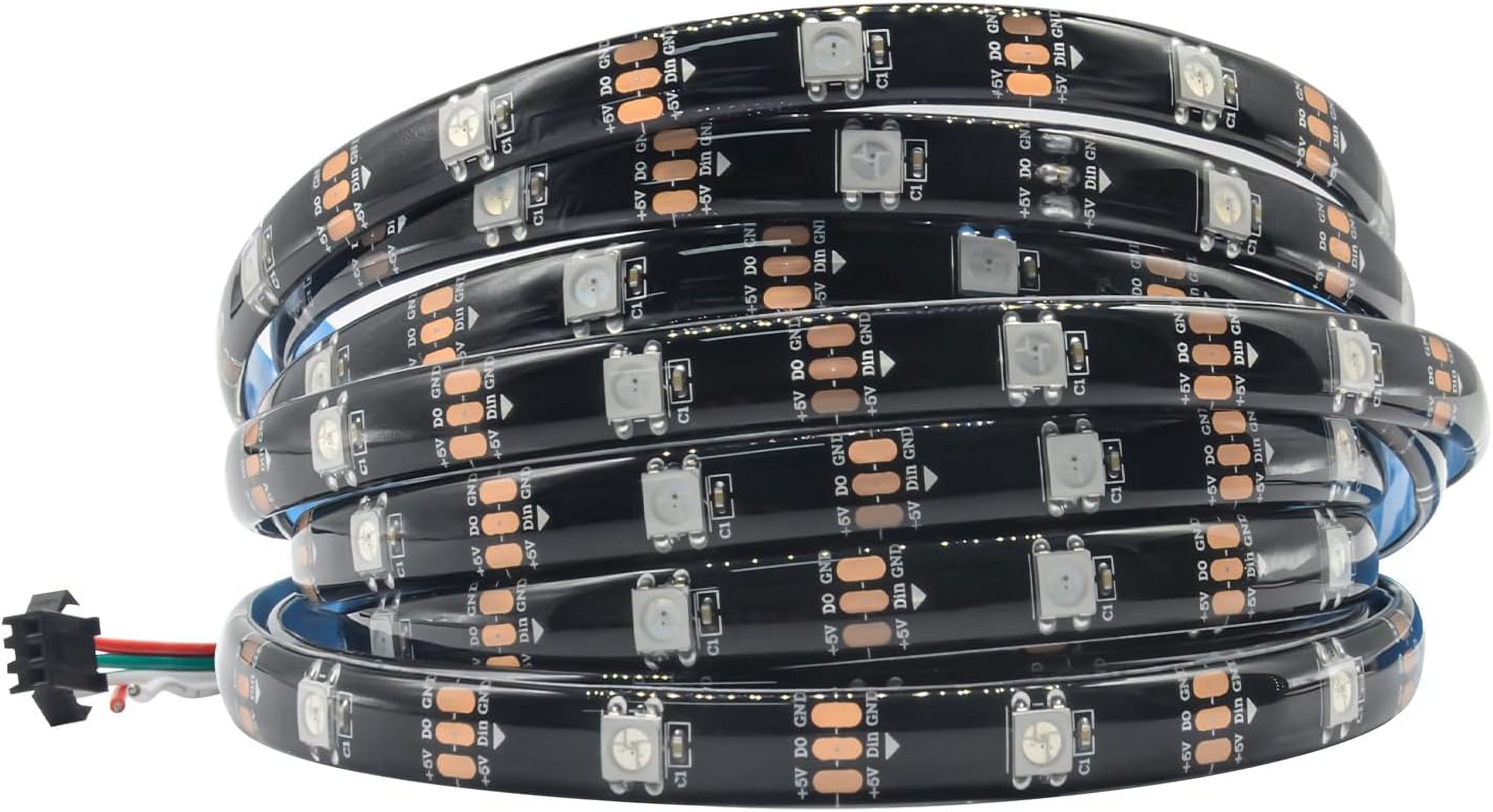 16.4FT WS2812B 5V LED Strip Lights 150 Individual Addressable RGB IC ...