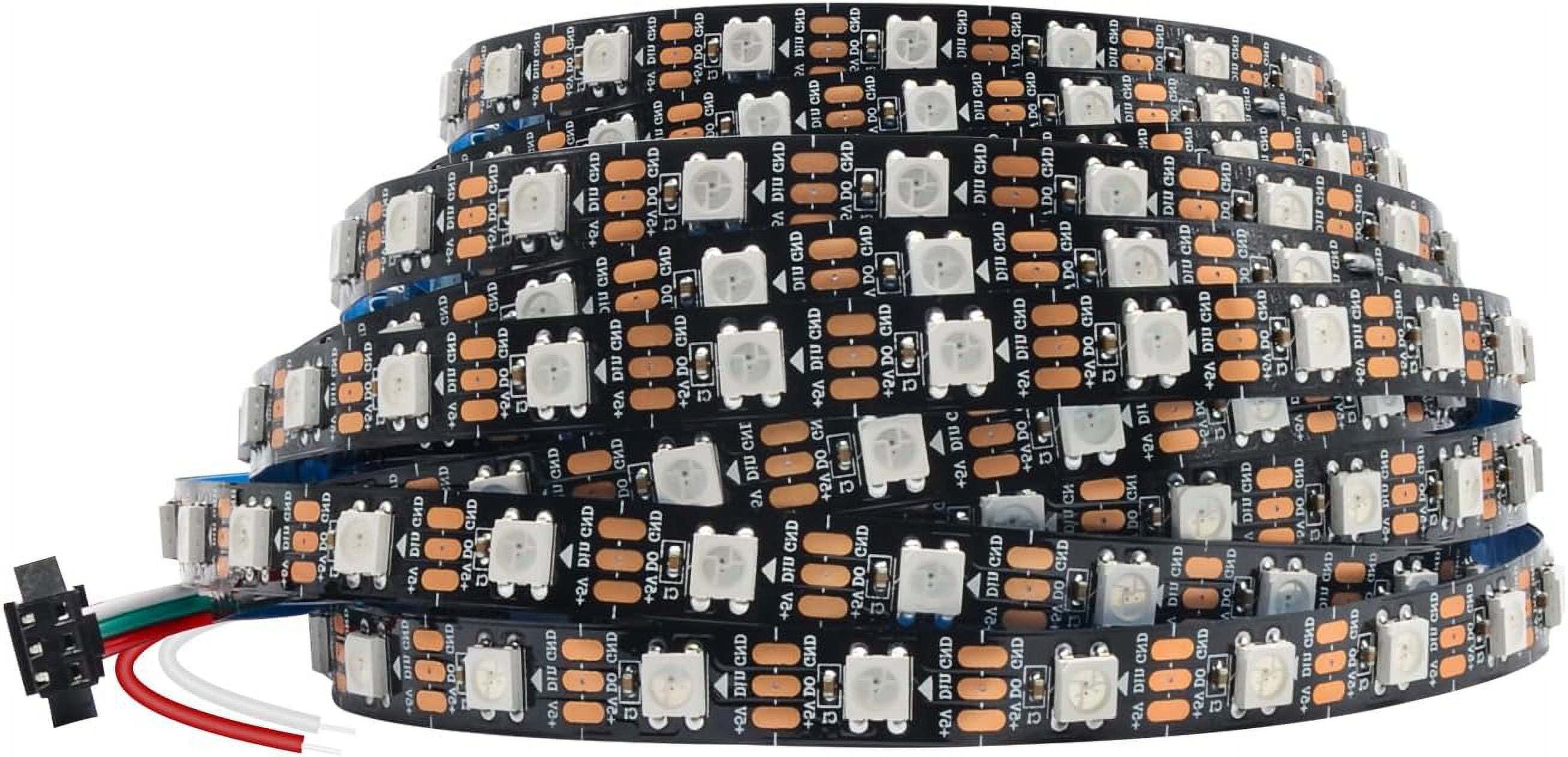 16.4FT WS2812B 5V LED Strip Lights 300 Individual Addressable RGB IC ...