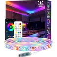 16.4FT Ws2812 RGB+IC LED Strip Lights IP68 Outdoor Waterproof, 5V USB ...