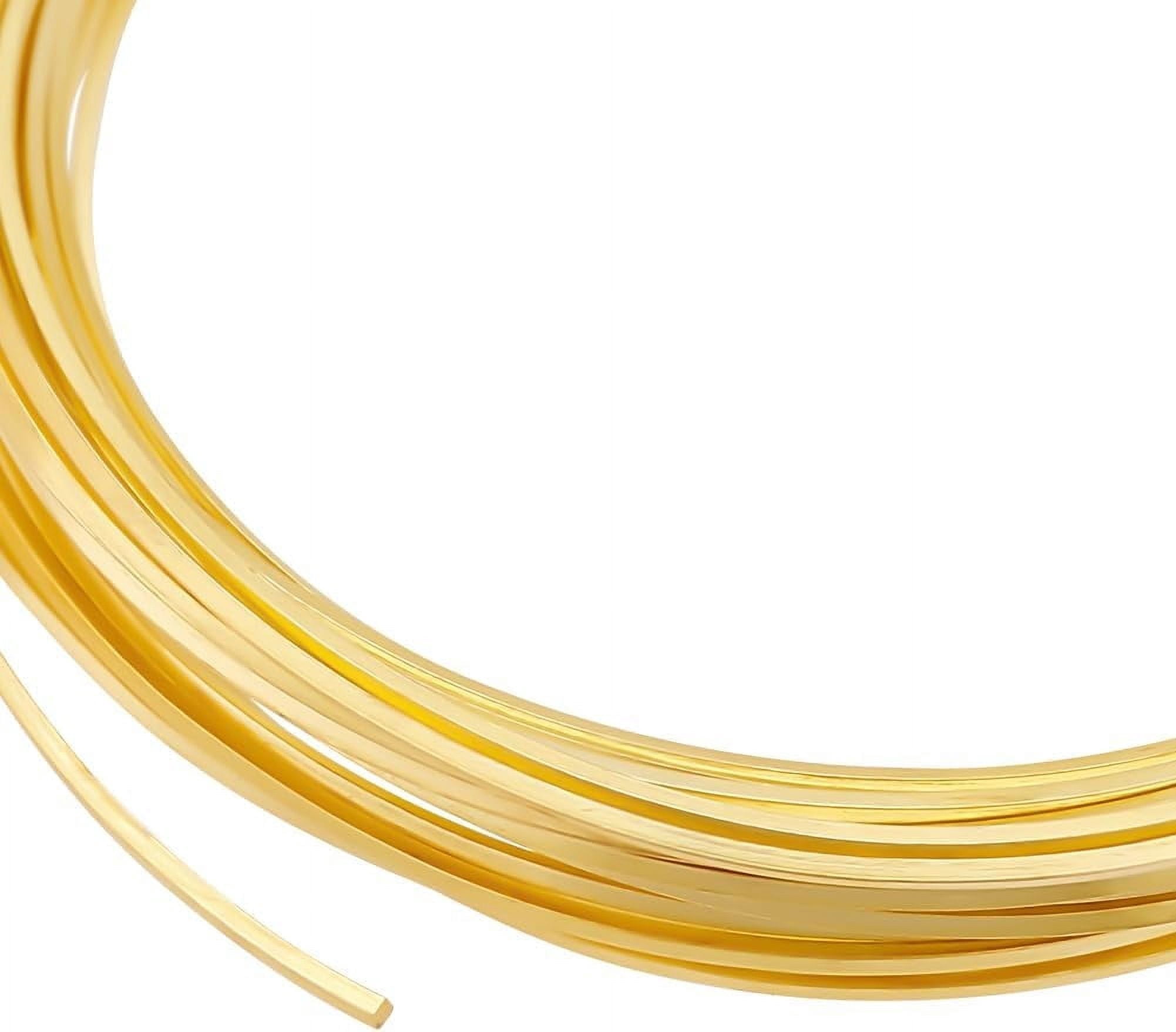 16.4Feet 14K Gold Plated Square Copper Wire 20 Gauge Gold Copper Wire ...