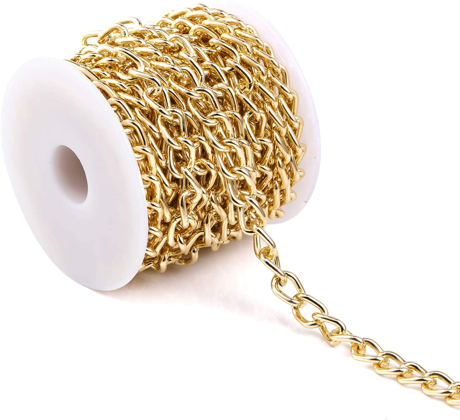 16.4Feet Gold Plated Brass Curb Chain Twisted Chunky Link Chains Bulk ...