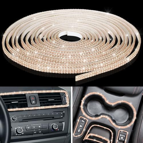 16.4Ft Bling Car Trim Self Adhesive Glitter Crystal Rhinestone Car ...