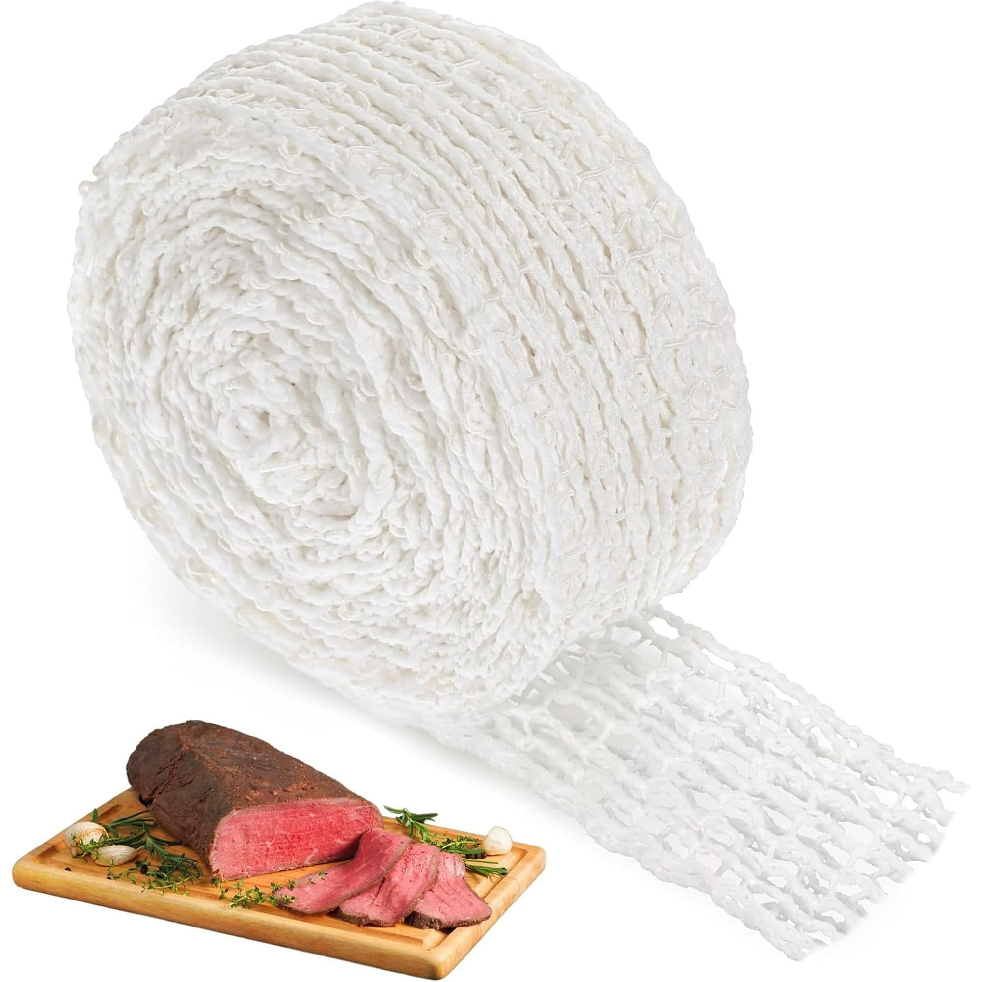 16.4Ft Elastic Meat Netting Roll Size 18 Smoked Beef Poultry Ham Twine ...
