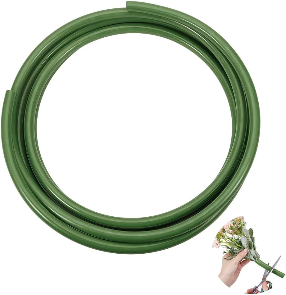 16.4Ft Green Tubing Roll for Bundling Artificial Flower Stems 0.47inch ...
