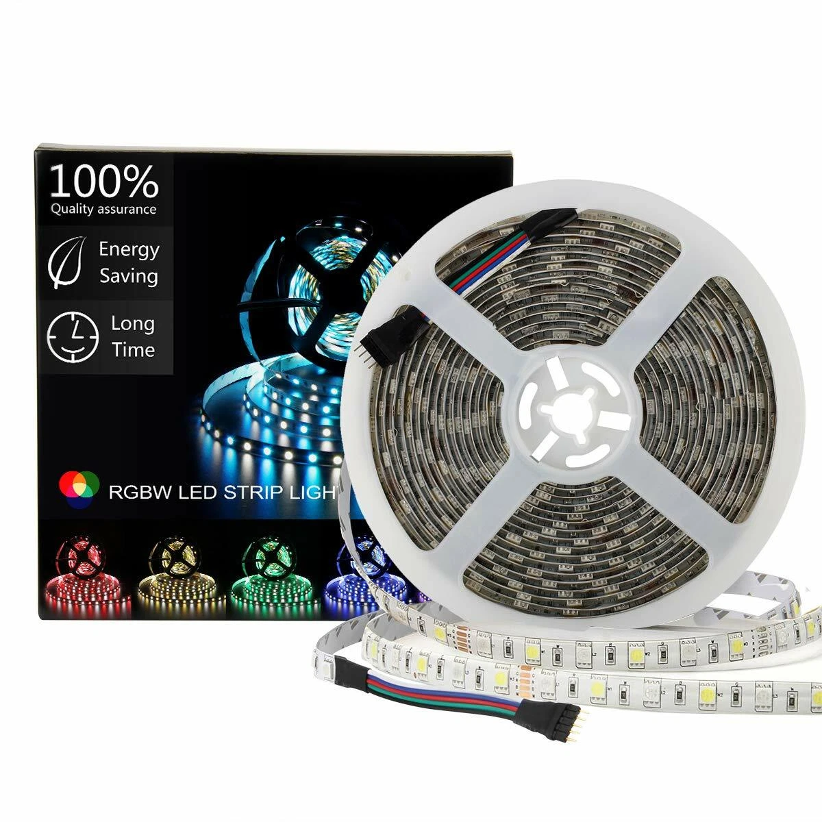 16.4Ft Rgbw+Warm White Led Strip Light Waterproof Flexible Ribbon Light ...