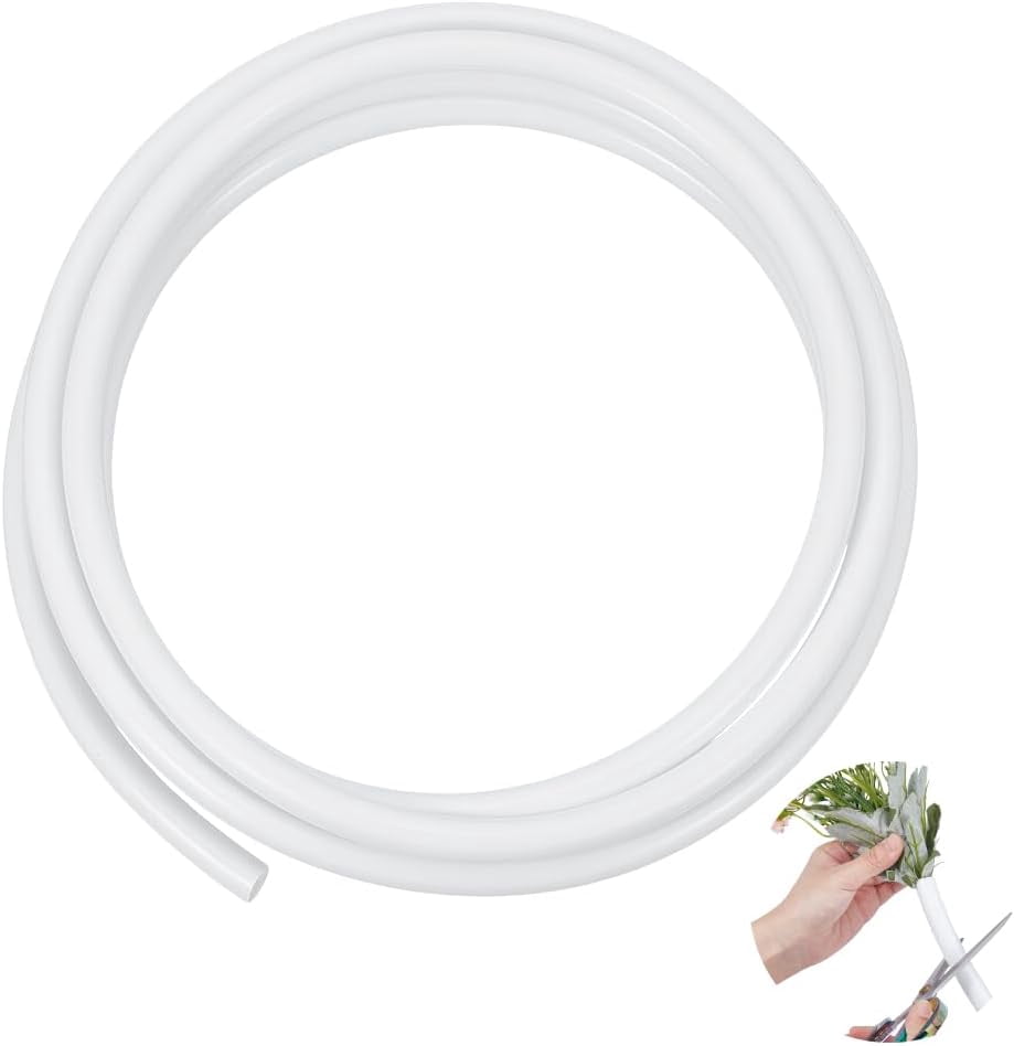 16.4Ft White Tubing Roll for Bundling Artificial Flower Stems 0.47inch ...