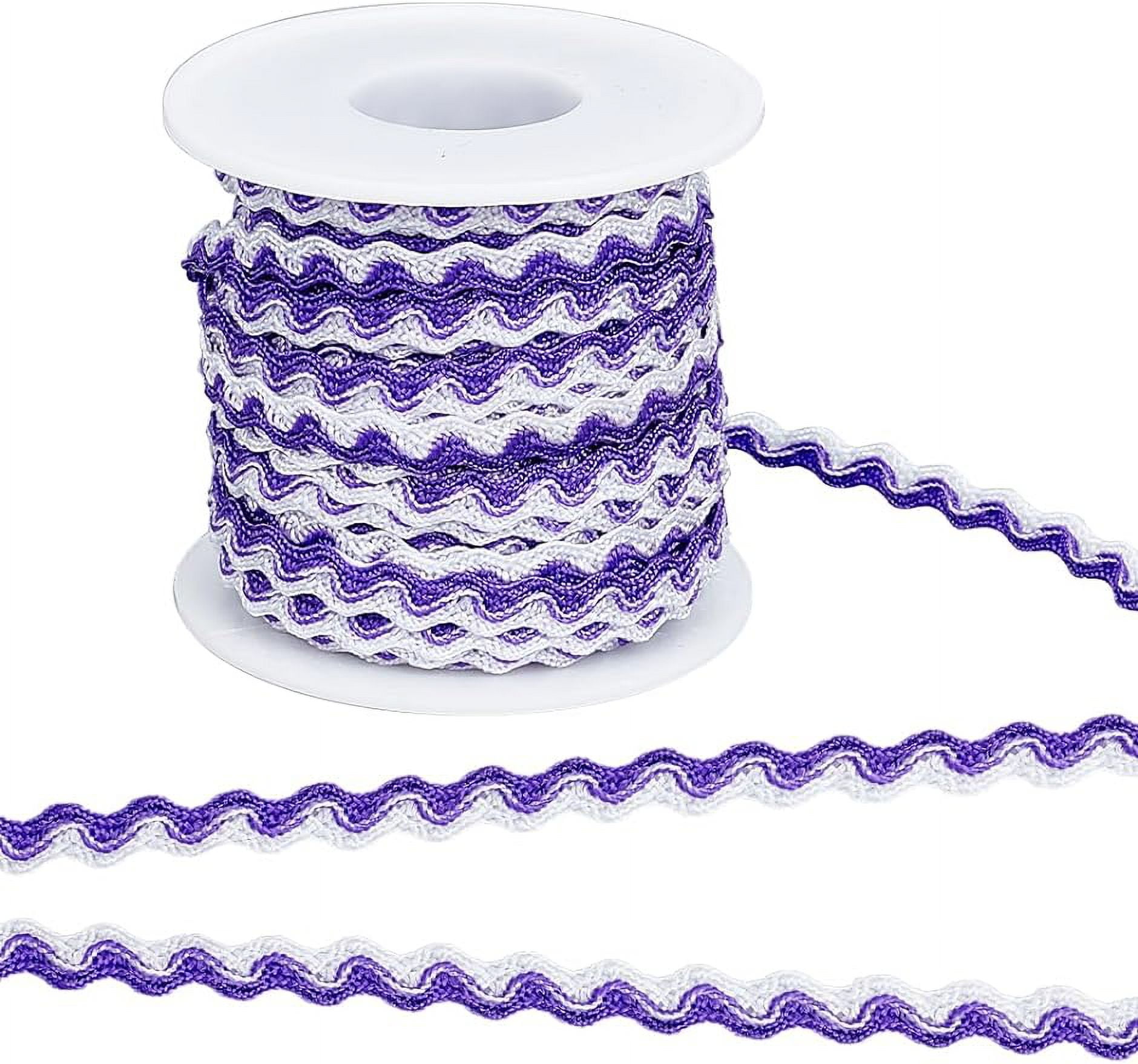 16.4Ydsx 8mm RIC Rac Bending Fringe Trim Wave Ribbons Purple Woven ...